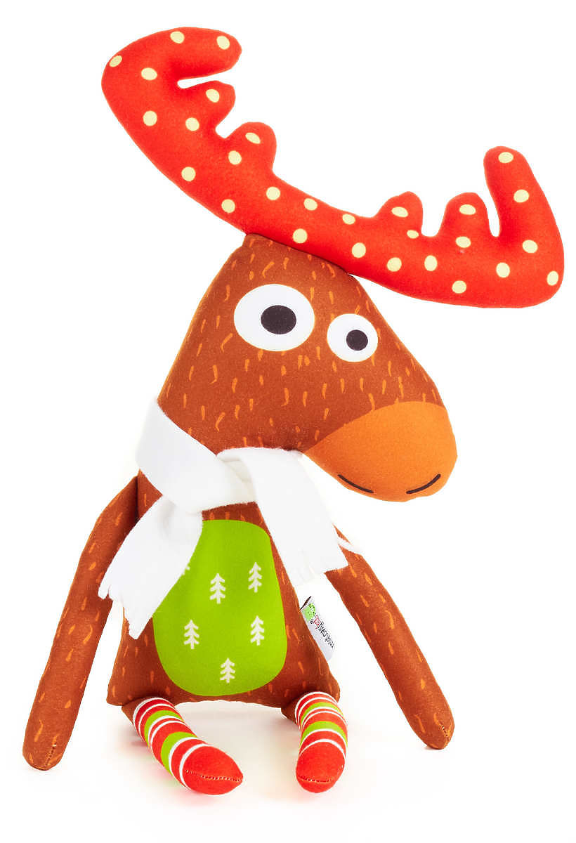 Textilná hračka sob Rudolf - Plyšové hračky - babynabytek.sk