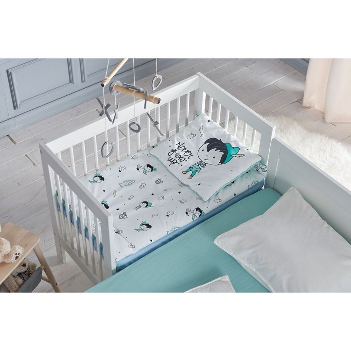 Detská postieľka k posteli rodičov Basic - Drevené postieľky ...