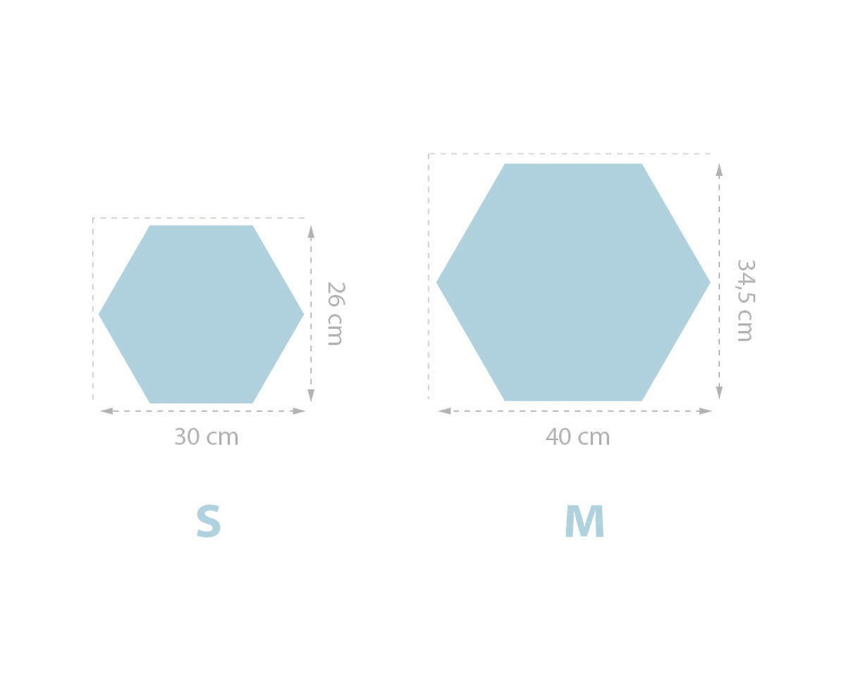 Čalúnený panel Hexagon - baby blue - Textilné dekorácie na stenu ...