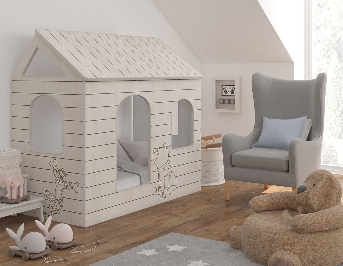 Detská posteľ domček - Medvedík Pú - 160x80 cm - Domčekové - babynabytek.sk